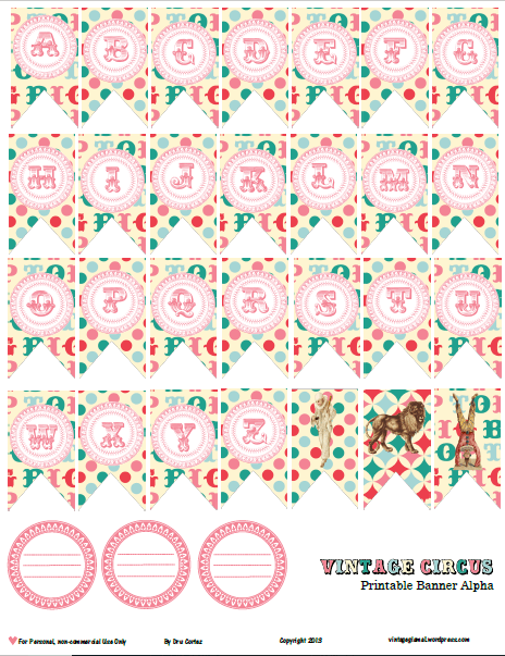 Free Vintage Circus Printables
